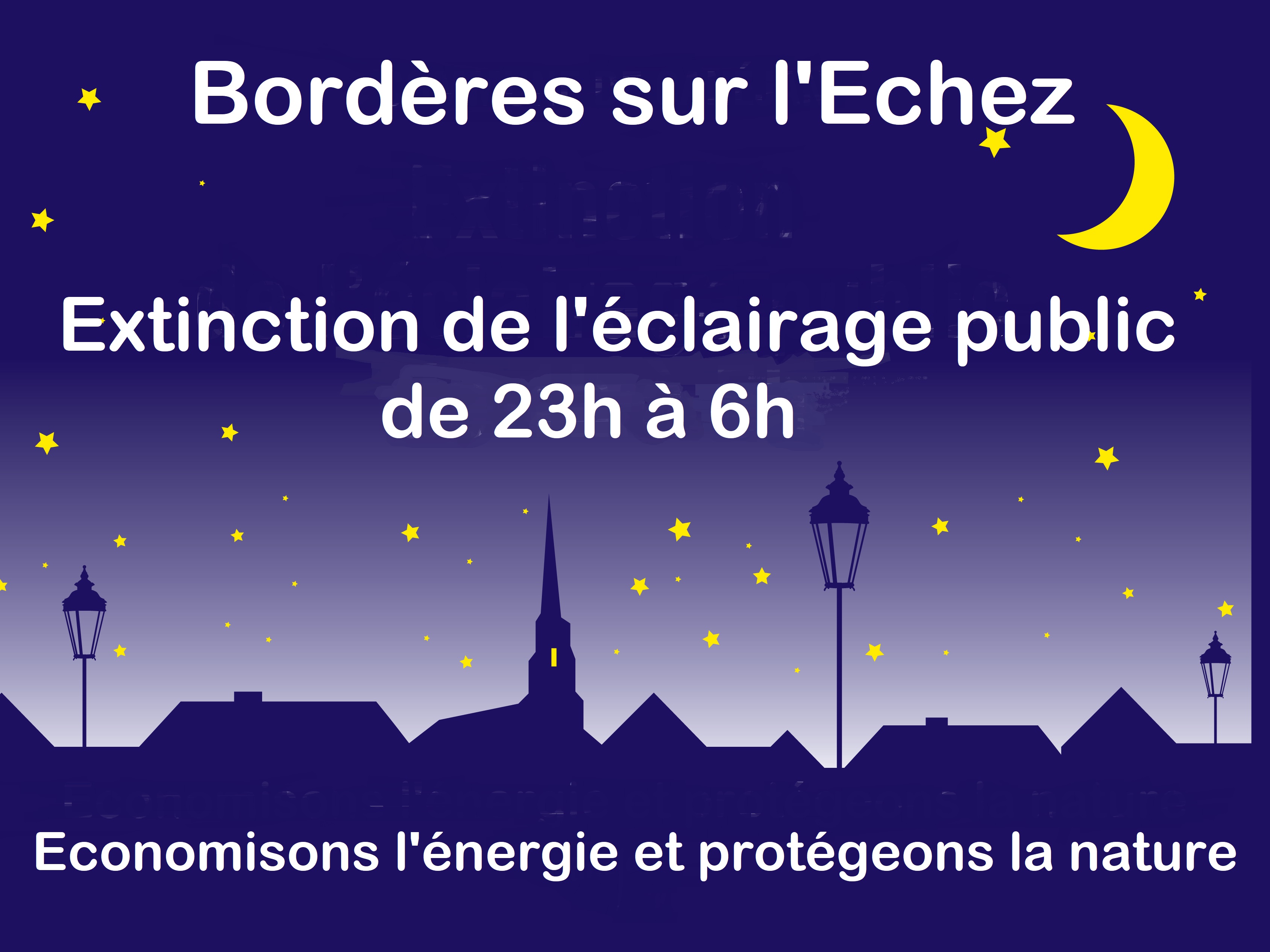 Extinction de l'éclairage public - | Mairie de Bordères sur l Echez